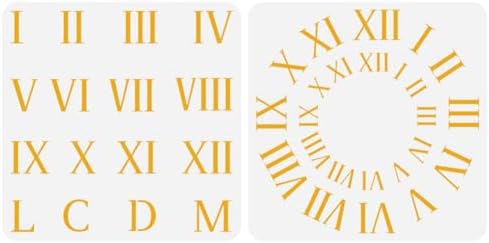 Amazon.com : Roman Numeral Clock Stencil – Reusable Large Stencil for ...