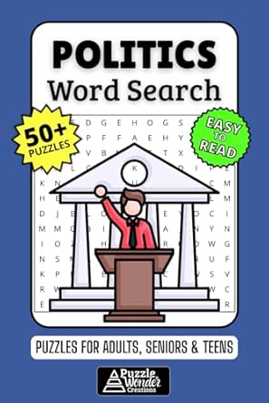 Politics Word Search Puzzle Book: 50+ Fun & Easy-to-Read Puzzles ...