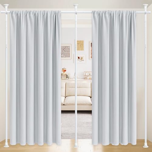 Amazon.com - Room Divider Curtain Rod, No Drilling Rod, 48-120inch (H ...