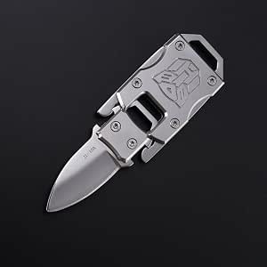 Tactical Folding Pocket Knife, Silver, Stainless Steel, Compact EDC ...