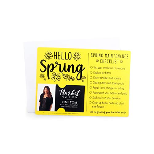 Amazon.com: Set of "Hello Spring" Spring Checklist Real Estate Mailer ...