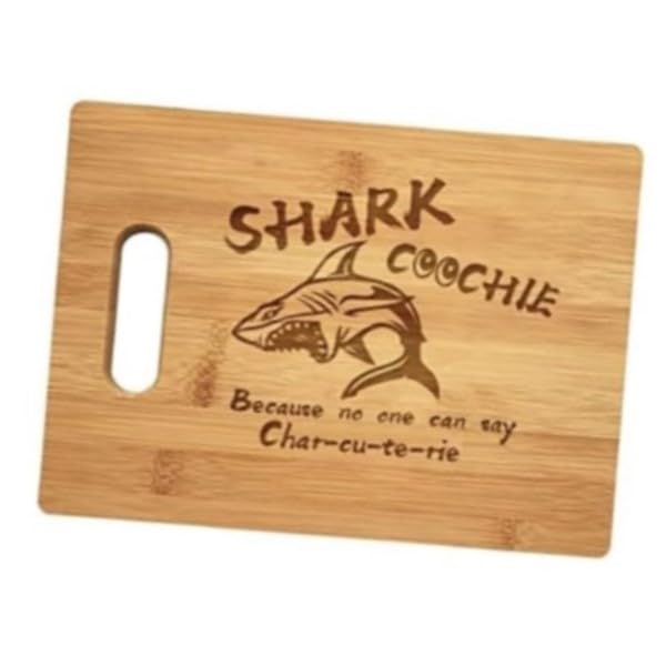 Amazon.com: Shark Coochie Charcuterie Board/Personalized Shark Cutting ...