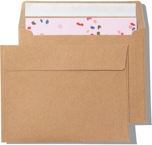 Amazon.com : Pack It Chic - 4 3/8" X 5 3/4" A2 Kraft Envelopes (110 ...