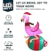 Amazon.com: Joiedomi 6 ft Christmas Inflatable Flamingo on Ornament ...