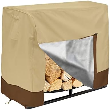 Amazon.com: ABKDCO 3Ft Outdoor Firewood Log Rack Cover Heavy Duty ...