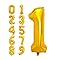 Amazon.com: PIGETALE 40 Inch Gold Large Number 1 Balloon for 1st ...