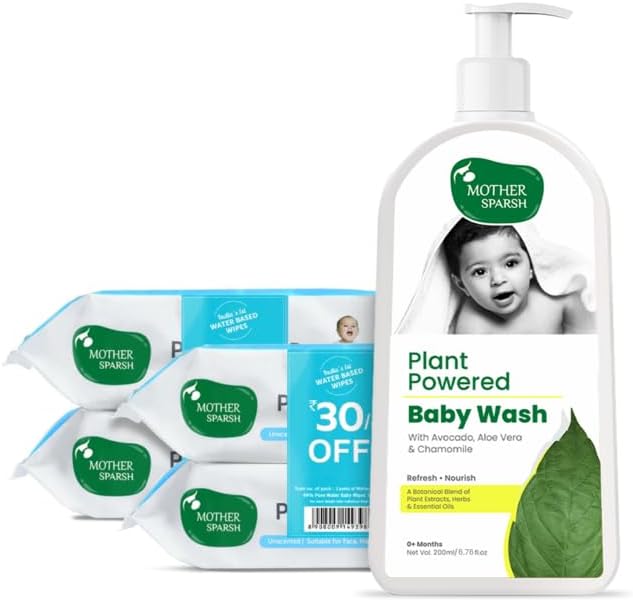 Buy Mother Sparsh 99% Pure Water (Unscented) Baby Wipes I Natural Plant ...