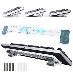 HONKID Computer Keyboard Stand, Extendable Keyboard Riser for Desk with ...