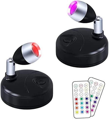LED Wireless Spotlight, Battery Operated Lights with Remote Control ...