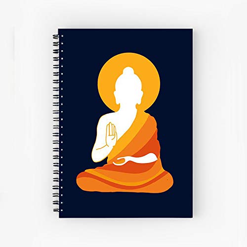 Art Bundle Lord Buddha Notebook - 80 GSM, Wiro Bound Diary, with plain ...