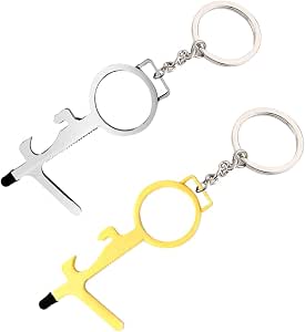 Pack of 2 Door Opener Pack, Contactless Hook for Opening Doors, Push ...
