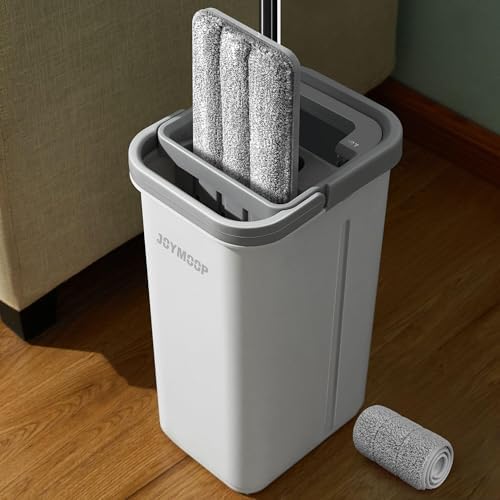 Amazon.com: JOYMOOP Flat Mop and Bucket System, Microfiber Mop for ...