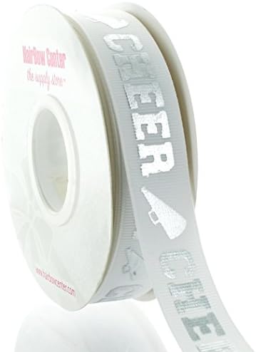 Amazon.com: Taiyin 30 Yards 7/8" Cheer Text Grosgrain Ribbon Cheer ...