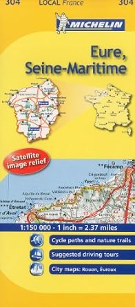 Michelin Map France: Eure, Seine-Maritime 304 (Maps/Local (Michelin ...