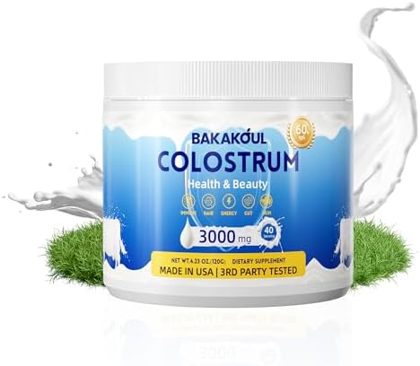 Bovine Colostrum Supplement Powder - 60% IgG 3000 mg Bovine Colostrum ...