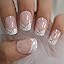 Amazon.com: CoolNail Orange Pink Nude White French Fake Nails Squoval ...