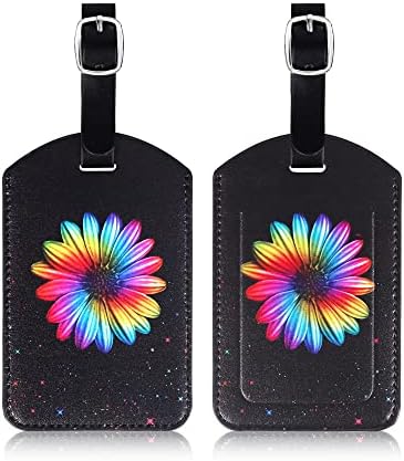 EQLEF Lovely Secure Luggage Tags PVC Suitcase Luggage Tags Business Card Holder/Travel ID Bag ...