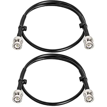 MOOKEERF 2PCS BNC Male to Male Coax Cable 2FT 50 Ohm RG58 Extension Coaxial Cable with BNC ...