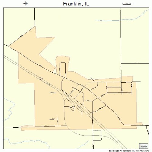 Amazon.com: Large Street & Road Map of Franklin, Illinois IL - Printed ...