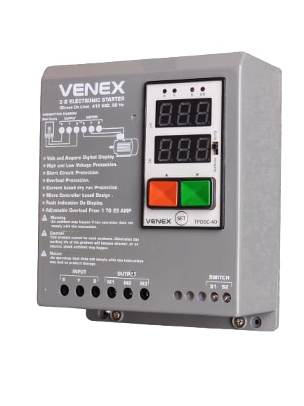 VENEX 3 Phase DOL Digital Starter for air compressor Suitable for Motor ...
