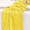 Amazon.com: LINXTAR Yellow Table Runner Cheesecloth Table Runner 14FT ...