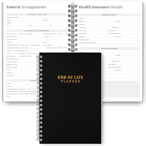 End of life planner | Emergency Binder with Medical, Death, Estate ...