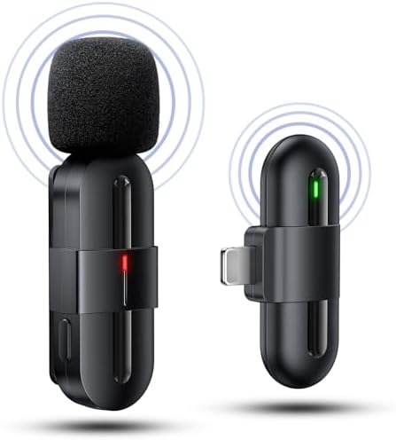 Amazon.co.jp: Vedcpel Wireless Pin Microphone, 360° Sound Collection ...