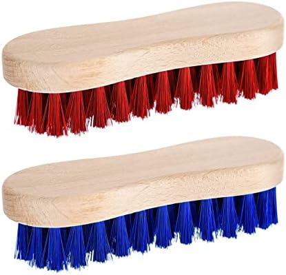 Pack of 2 Wooden Scrubbing Brush Heavy Duty - Floor Brush Tile Grout ...