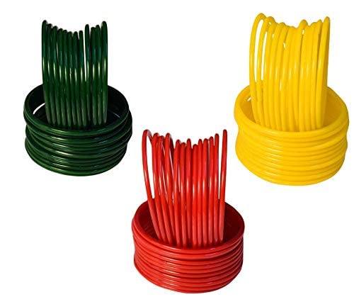 Buy A k Combo Pack Beautiful Plain Stylish Glass Bangle Yellow Green ...