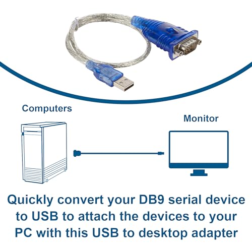 C2G Legrand USB to DB9 Serial Adapter Cable, Adapter Cable, USB to ...