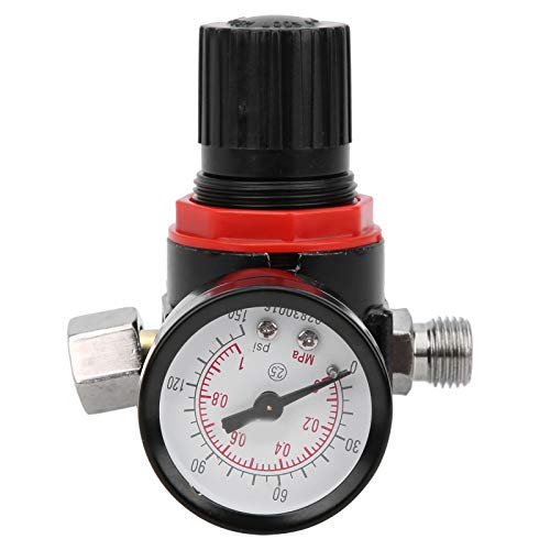 1/4" 150psi Air Pressure Regulator Gauge, Water Pressure Regulator with ...