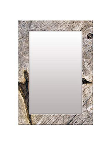 Buy 999STORE Printed Wall Glass Mirror Wall Mirror Home Decor Brown ...