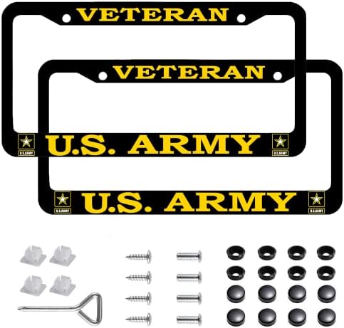 Amazon.com: ZCSYWV 2 Pack Aluminium Alloy US Veteran License Plate ...