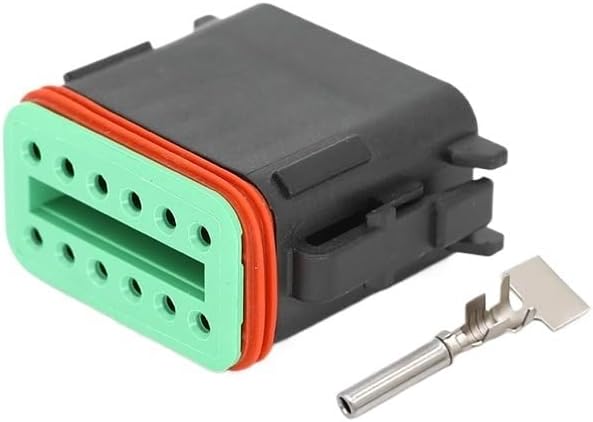 DT15-12PB Black 12Pin Automotive Connector, Straight Pin PCB Mounting ...