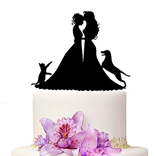 Black And White Wedding Cake Toppers