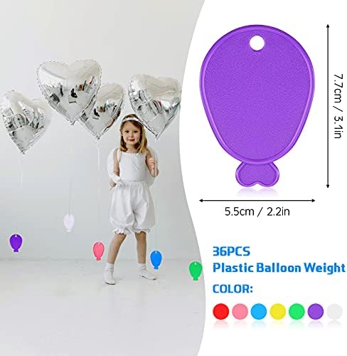 Amazon.com: 36 Pieces Balloon Weights Colorful Plastic Balloon Weights ...