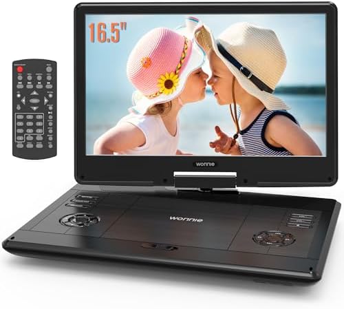 17.9" Portable DVD Player with 15.6" Large HD Screen, 6 Hours ...