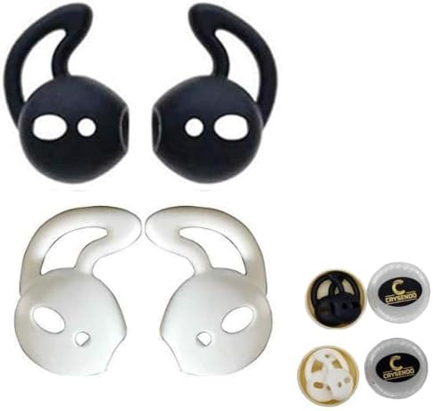SOULWIT Ear Hooks Cover, Silicone Earbud Tips with Wings Anti-Slip for ...