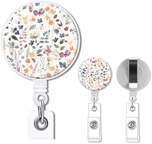 Amazon.com : quohet 2 Pack Badge Reels Retractable,Id Badge Holders ...