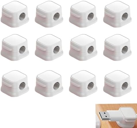 12 Pack Spring Cable Holder Clips, Wire Holder Organiser, Adjustable ...