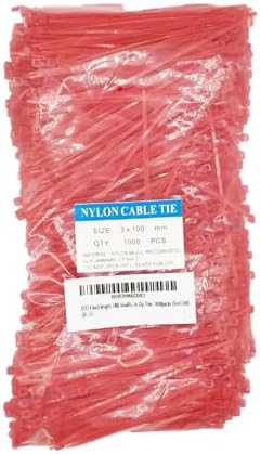 Amazon.com: SYD CHEN 4 Inch Red Zip Ties (1000 Pieces), 18lb Strength ...
