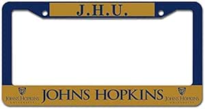 Amazon.com: J.H.U. Johns Hopkins Aluminum Polish Mirror Car License ...