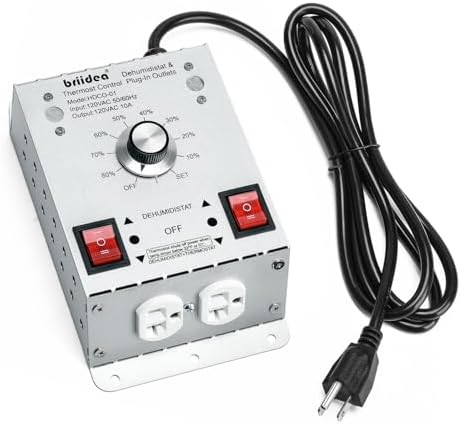 Amazon.com: briidea Crawl Space Humidistat Controller, Dehumidistat and ...
