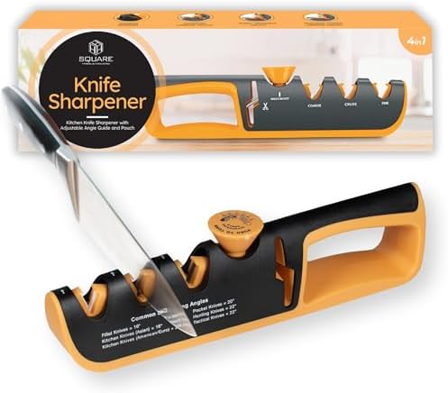 Amazon.com: Knife Sharpener with Adjustable Angle Guide,Knife ...