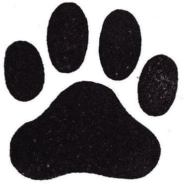 Amazon.com: Dog Rubber Stamp - Paw Print Large-358F (Size: 1-7/8" Wide ...