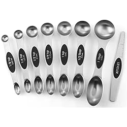 Amazon.com: Spring Chef Magnetic Measuring Spoons Set, Dual Sided ...
