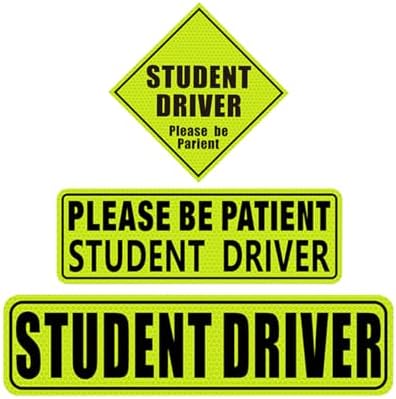 Amazon.com: BESULEN Car Reflective Student Driver Sticker, 3 Pieces ...