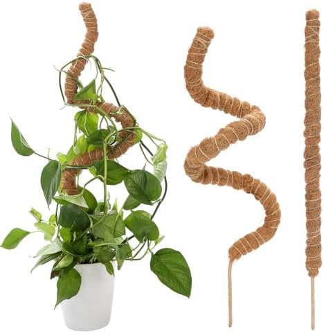 Atwlux Large Bendable Moss Pole, 2 Pcs 120cm for Monstera Cheese Plant ...