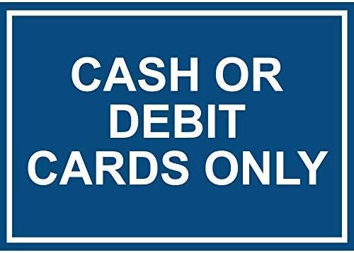 Cash Or Debit Cards Only Sign Funny Metal Sign, Aluminum,Warning Signs ...