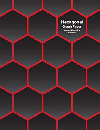 Hexagonal Graph Paper - Organic Chemistry Notebook : Red line hexagon ...